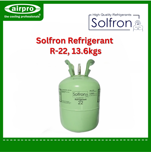 Solfron Refrigerant - R-22, 13.6kgs (code: 0187) – Air Prosystems Inc. Online Store