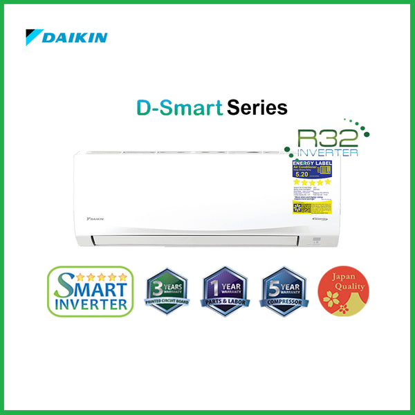 DAIKIN 2.5HP D-SMART INVERTER FTKQ60BVA – Air Prosystems Inc. Online Store