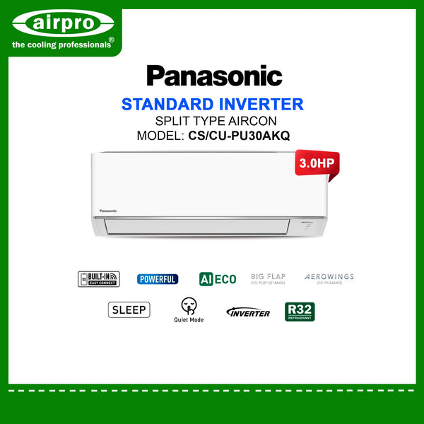 PANASONIC STANDARD INVERTER 3.0HP SPLIT TYPE CS/CU-PU30AKQ – Air ...