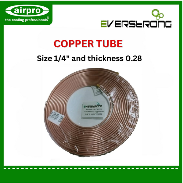 Everstrong Copper Tube - Size 1/4 Thickness 0.28 (code: 0063) – Air ...
