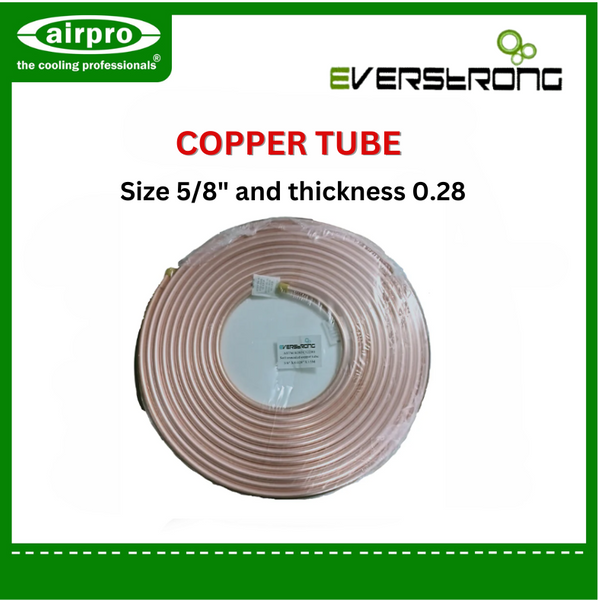 Everstrong Copper Tube - Size 5/8 Thickness 0.28 (code: 0068) – Air ...